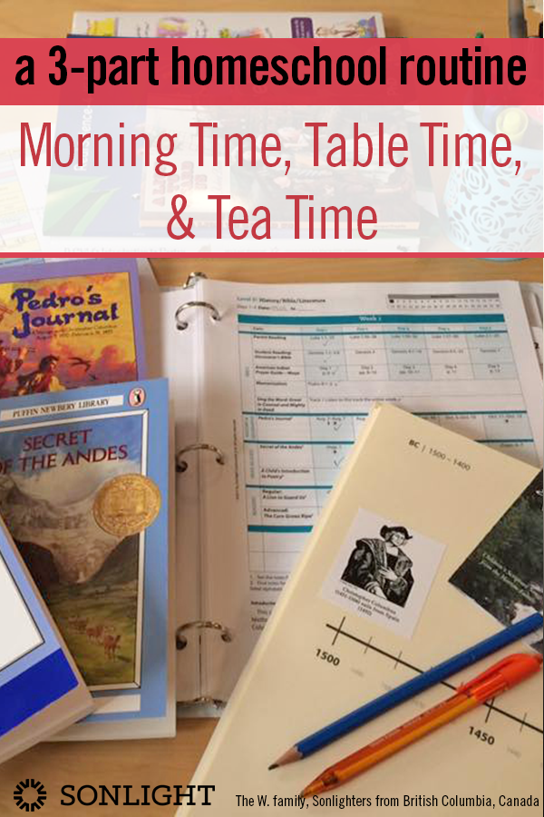 A 3-Part Homeschool Routine: Morning Time, Table Time, & Teatime ...