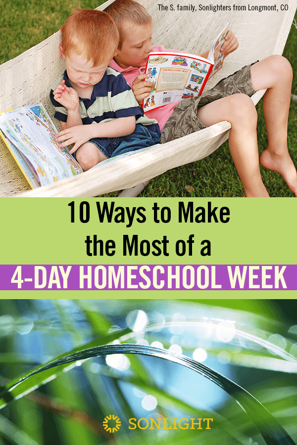 10 Ways to Make the Most of a Four-day Homeschool Week - Sonlight ...