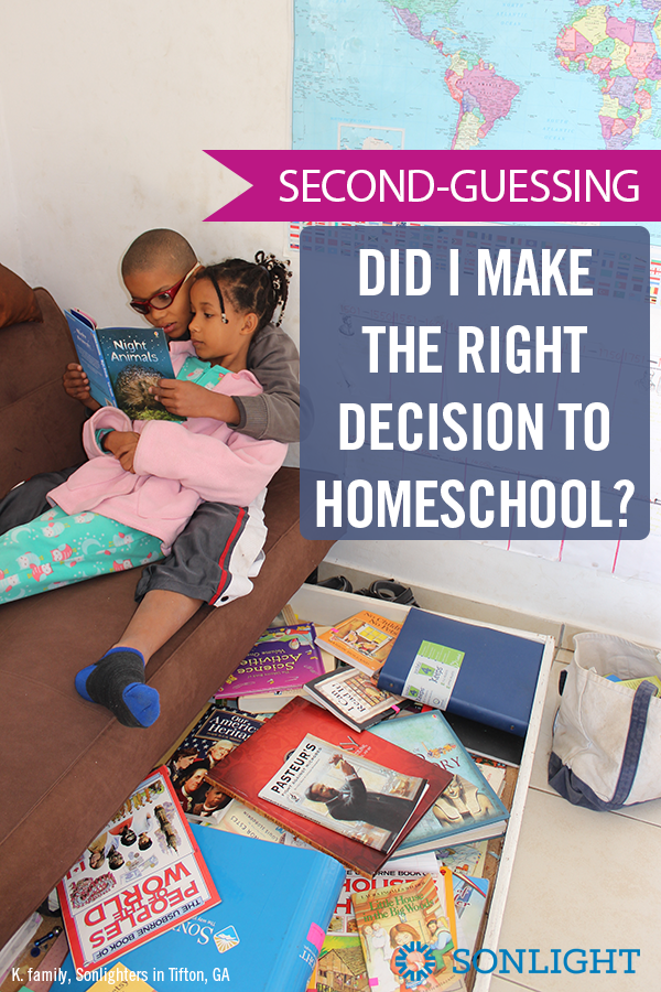 Second-guessing: Did I make the right decision to homeschool? - Sonlight Homeschooling Blog